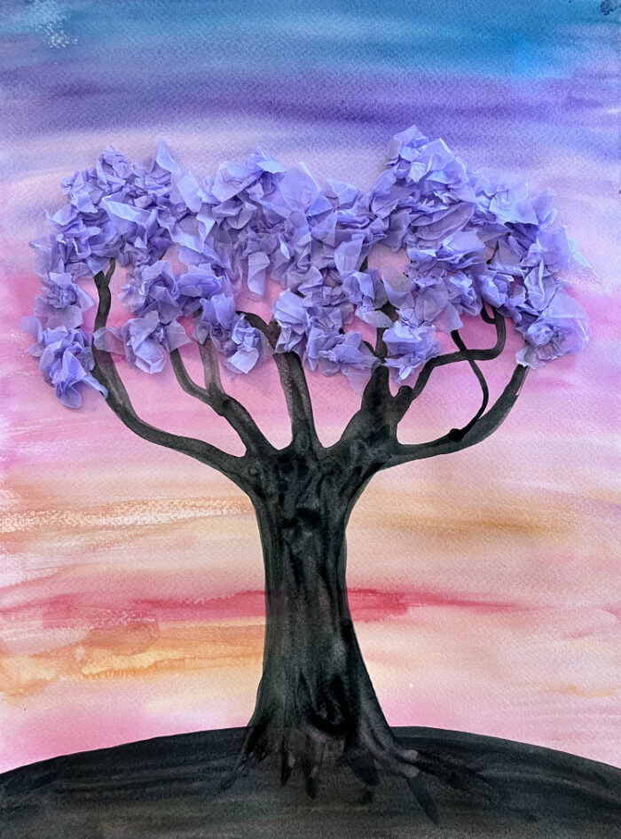Tissue Paper Tree – Cool it Art